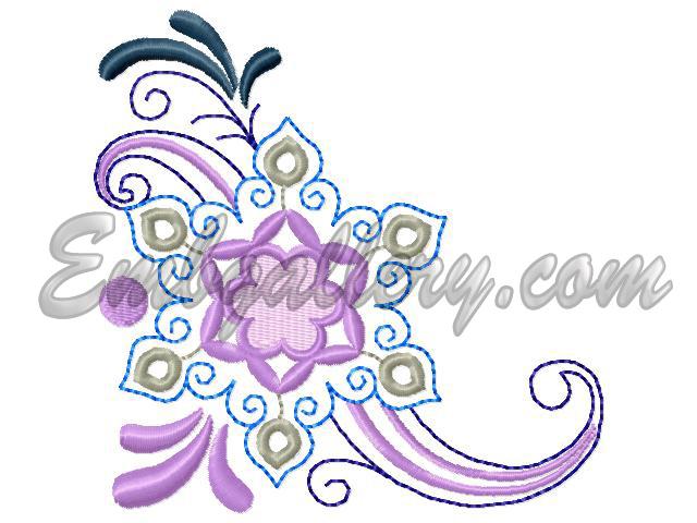 "Pattern on glass" | Machine embroidery design