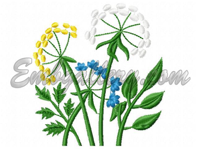 "Spring flowers" | Machine embroidery design